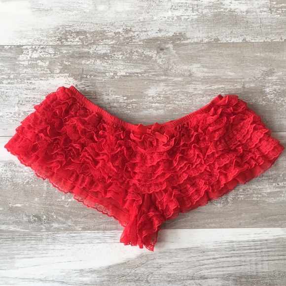 Intimates & Sleepwear | Handmade Red Ruffle Panties One Size | Poshmark